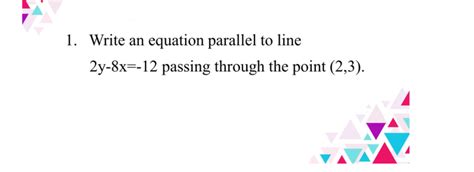 Answered Write An Equation Parallel To Line Bartleby