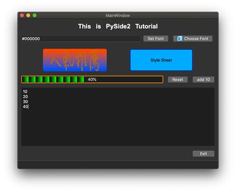 Pyqt Pyside2教學 12 我還要更有型 Qfont Qfontdialog Qstylesheet