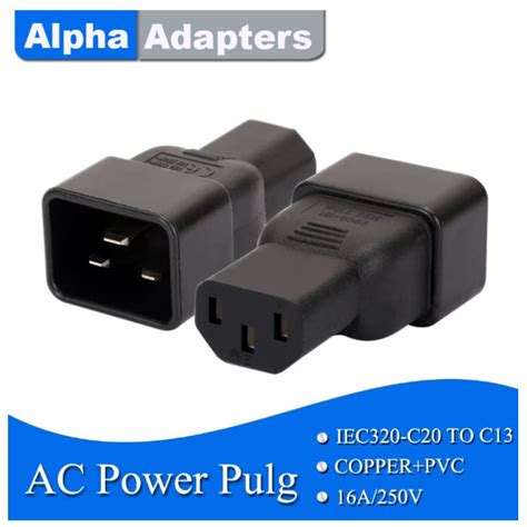 PDU PSU USP Power Adapters IEC C20 Male To C13 Adapter IEC C13 To C20 Adapter Computer Server
