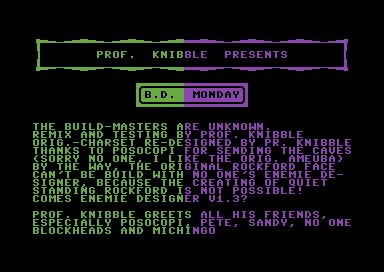 CSDb Boulder Dash Monday By Professor Knibble And Rockford