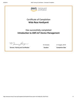 Introduction To AWS IoT Device Management PDF