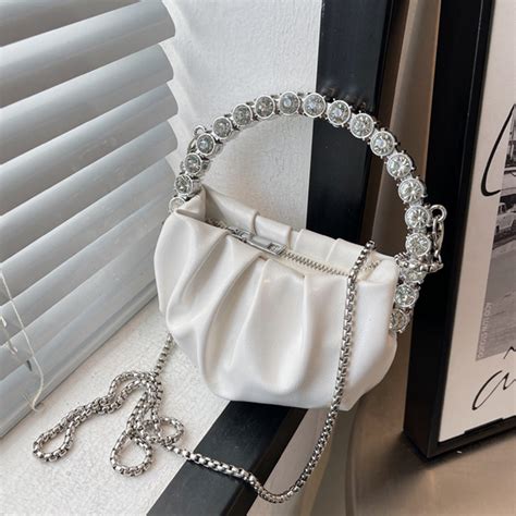 Badu Bg Модни дамски чанти с перлена дръжка вечерни дамски чанти с луксозен дизайн дамски