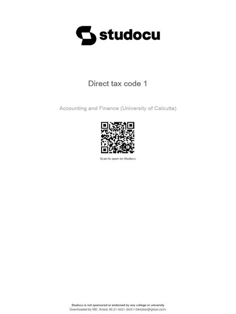 Direct Tax Code 1 Pdf Taxes Capital Gains Tax