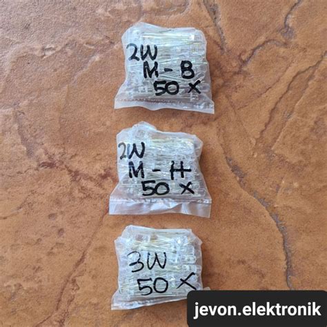 Jual Lampu Led Mm Warna W Merah Hijau Biru Mm Shopee Indonesia