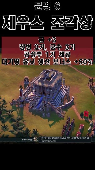 [문명 6] 제우스 조각상 초반 정복 러쉬 불가사의 Youtube