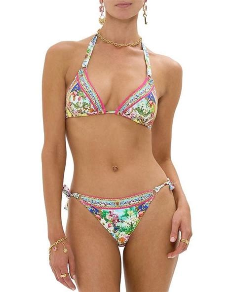Camilla Triangle Bikini Top And Side Tie Bikini Bottom Set Lyst Uk