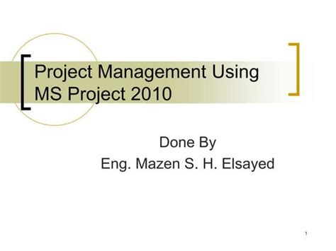 Ms Project Training Ppt Ppt