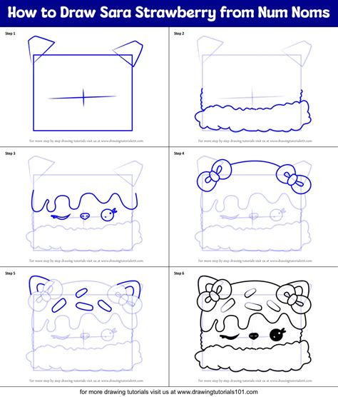 How To Draw Sara Strawberry From Num Noms Num Noms Step By Step
