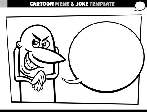 Cartoon Meme Template With Comic Mischievous Dude 11999777 Vector Art