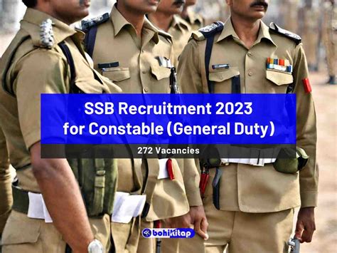 Ssb Recruitment 2023 Is Active Apply Now For 272 Constable Gd Posts
