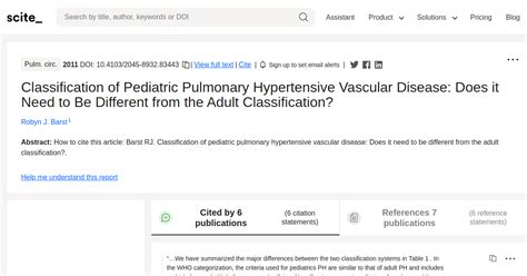 [citation Report] Classification Of Pediatric Pulmonary Hypertensive Vascular Disease Does It