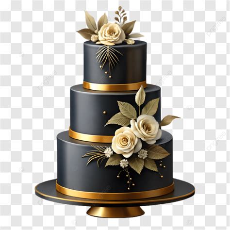 투명한 배경으로 격리된 3d 현대적인 검은색과 금색 케이크 디자인 클립 아트 3d 현대 검은색과 금색 케이크 디자인 클립 아트 3d 현대적인 검정색과 금색 케이크 디자인