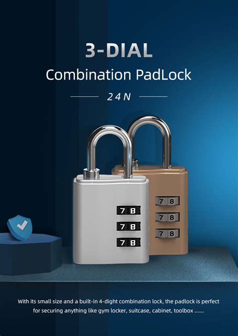 Customizable Lock 3 Digit Combination Locks 24n Candado For Backpack Zipper Small Travel Bag Gym
