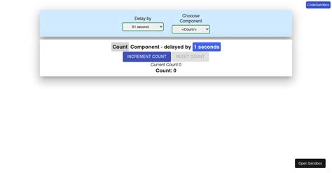 Delay Playground Codesandbox