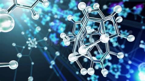 Complex Molecular Structures Rotating In Slow Motion Stock Video Video Of Element Analysis