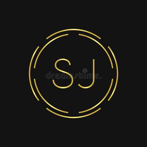 初始sj标志设计创意排版矢量模板 数字摘要字母sj徽标矢量图插图 向量例证 插画 包括有 徽标 金子 181809243
