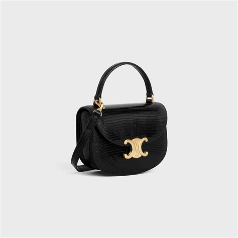 Celine Mini Besace Clea In Lizard Reversible