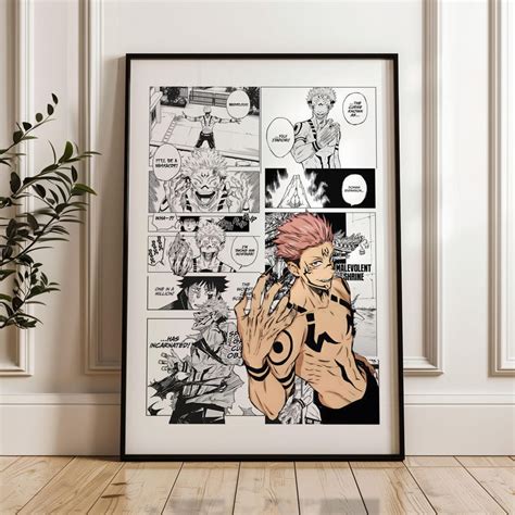 Jujutsu Kaisen Ryomen Sukuna Poster Curated Manga Panels Digital