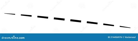 Horizontal Dashed Segmented Lines Design Shape Element Stock Vector