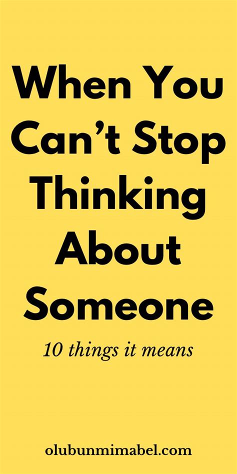 When You Cant Stop Thinking About Someone 10 Things It Means Cant