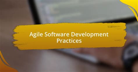 Agile Software Development Practices Quiz Sg