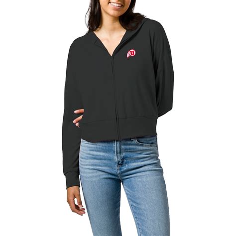 Womens League Collegiate Wear Black Utah Utes All Day Midi Full Zip