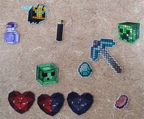 Minecraft Magnet Set 11 Etsy