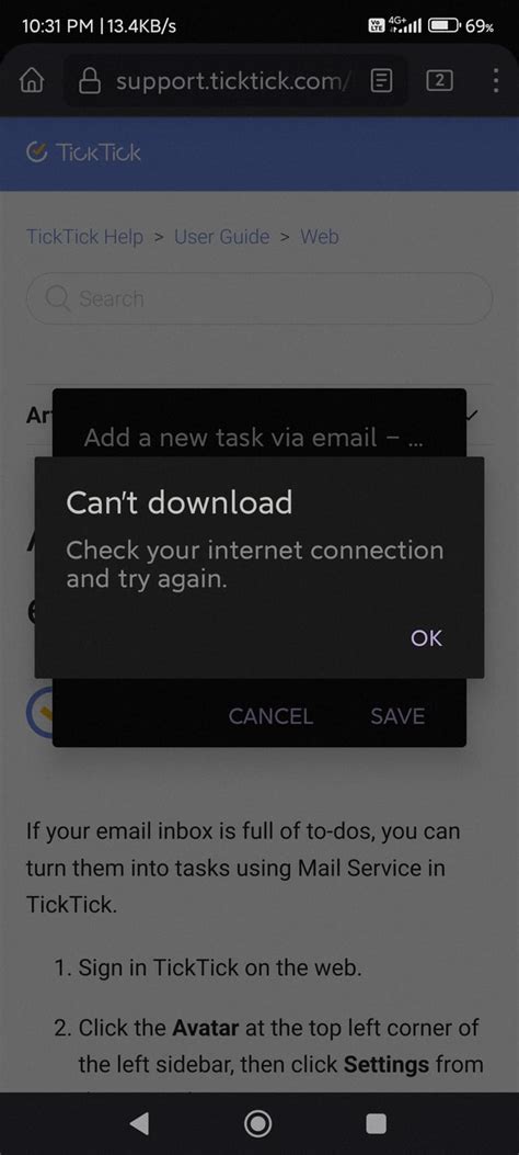 onenote error when sending links from firefox to onenote android app