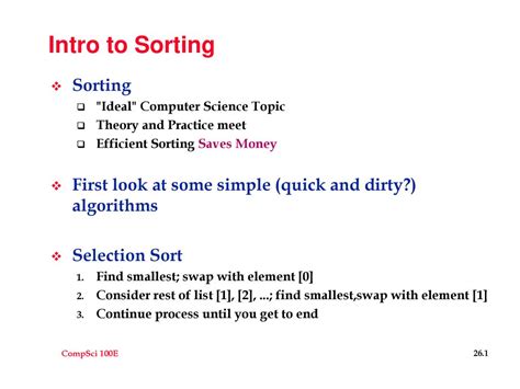Intro to Sorting Sorting - ppt download