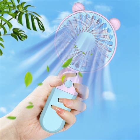 Upgraded Silent Fan New Usb Handheld Fan Reversible Base Vertical