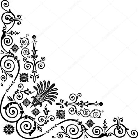 Triangular Corner With Curls — Stock Vector © Drpas 6328886