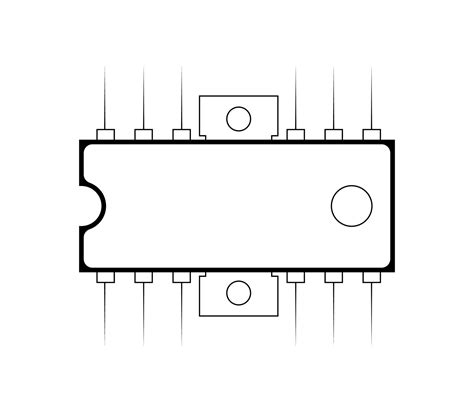 Vector Illustration Of Linear Microcircuit Vector Art At Vecteezy