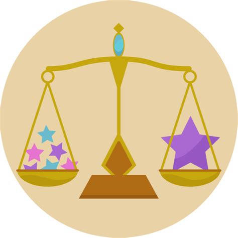 天秤座の丸いアイコンイラスト（12星座） 無料イラスト素材のillalet