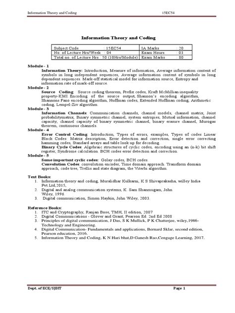Information Theory And Coding Pdf Pdf Code Error Detection And Correction