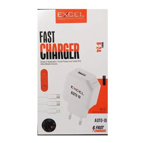 Excel Fast Charger Micro Type Travel Adapter Fast Charging 31a Max