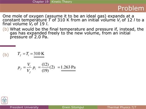 PPT The Adiabatic Expansion Of An Ideal Gas PowerPoint Presentation