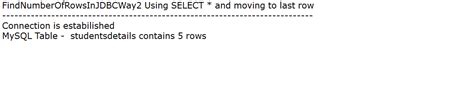 How To Use Different Row Methods To Get Number Of Rows In A Table In