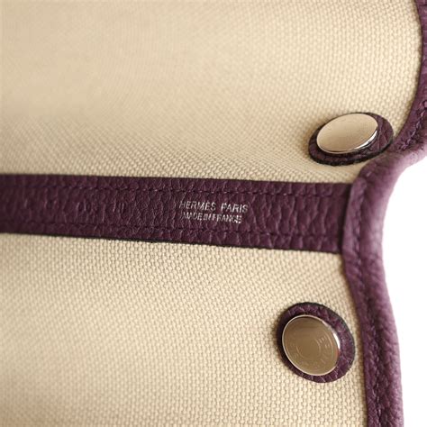 Hermes Garden Party 30 Cassis Negonda And Beton Toile Militaire Pallad