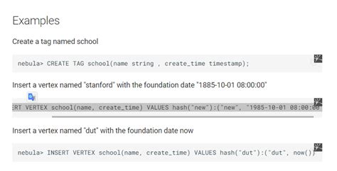 Execute Command In Nebula Studio To Create Vertex Item In Database
