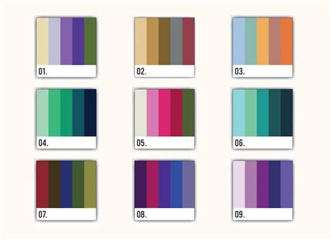Un Gráfico De Diferentes Colores Con Los Números 9 9 9 9 9 8 8 8