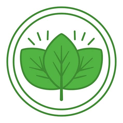 Premium Vector Green Organic Product Icon