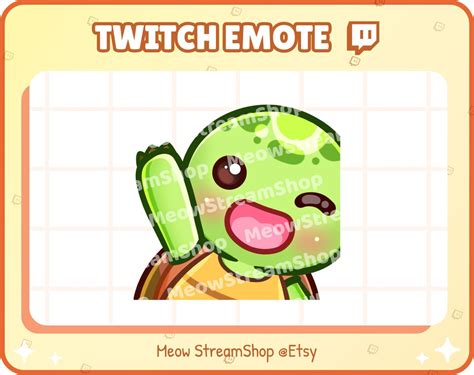 Twitch Emote Cute Tortoise Waving Hi Hello Bye Emotes Kawaii