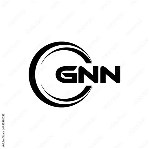 Vecteur Stock Gnn Letter Logo Design With White Background In