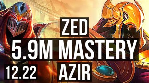 ZED Vs AZIR MID M Mastery Solo Kills KR Diamond YouTube