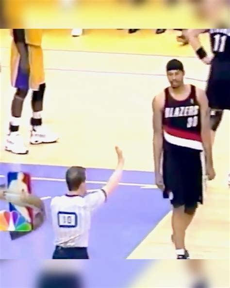 Throwbackhoops Rasheed Wallace Gets Ejected After Receiving His Second Technical Foul For