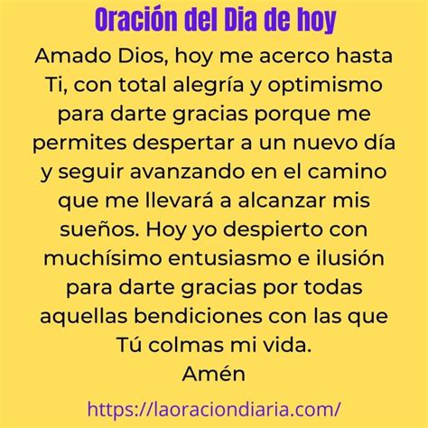 Oración Del Día Hoy 🙏 Oración Milagrosa