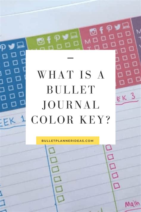 What Is A Bullet Journal Color Key Bullet Planner Ideas