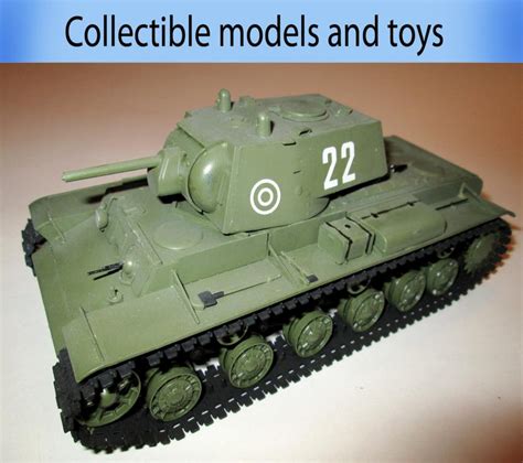 модель танка КВ-1 1940 (ГОТОВАЯ модель, масштаб 1-35) собран и окрашен ...