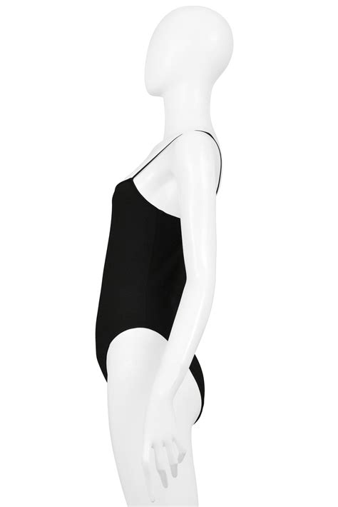 Gucci By Tom Ford Black Viscose One Piece Bodysuit 1998 For Sale At 1stdibs