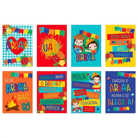 Decoração Festa Junina 8 Modelos Cartaz Para Enfeitar Quermesse